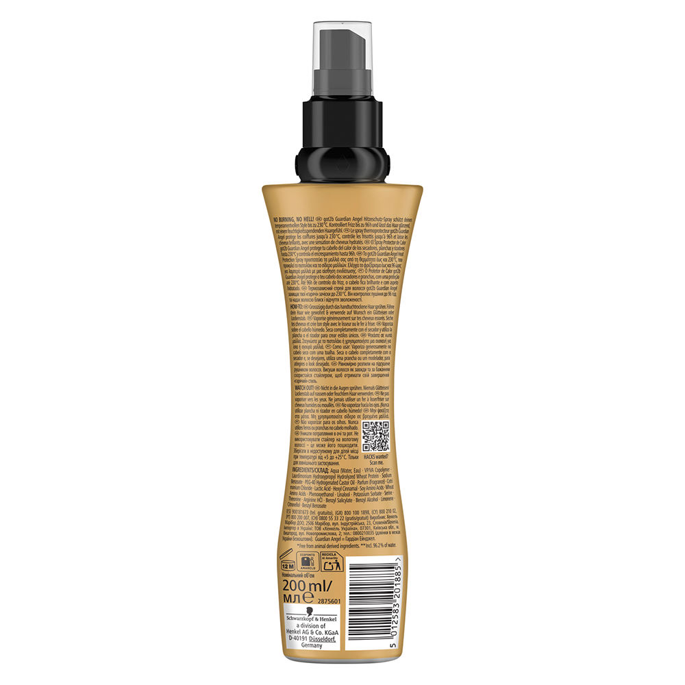 GOT2B GUARDIAN ANGEL 220ºC heat protection spray Schwarzkopf Mass ...