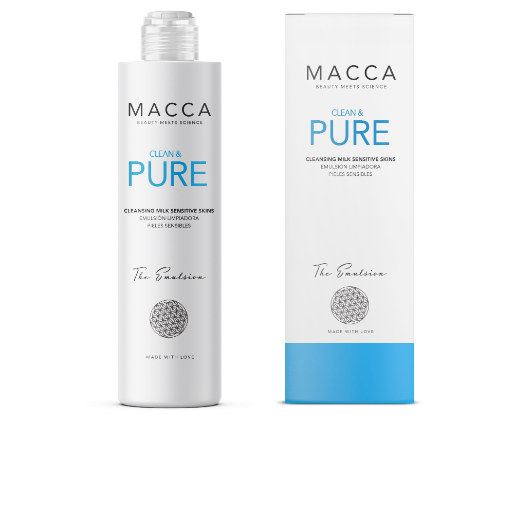 CLEAN & PURE cleansing milk sensitive skins Cleansing milks Macca ...