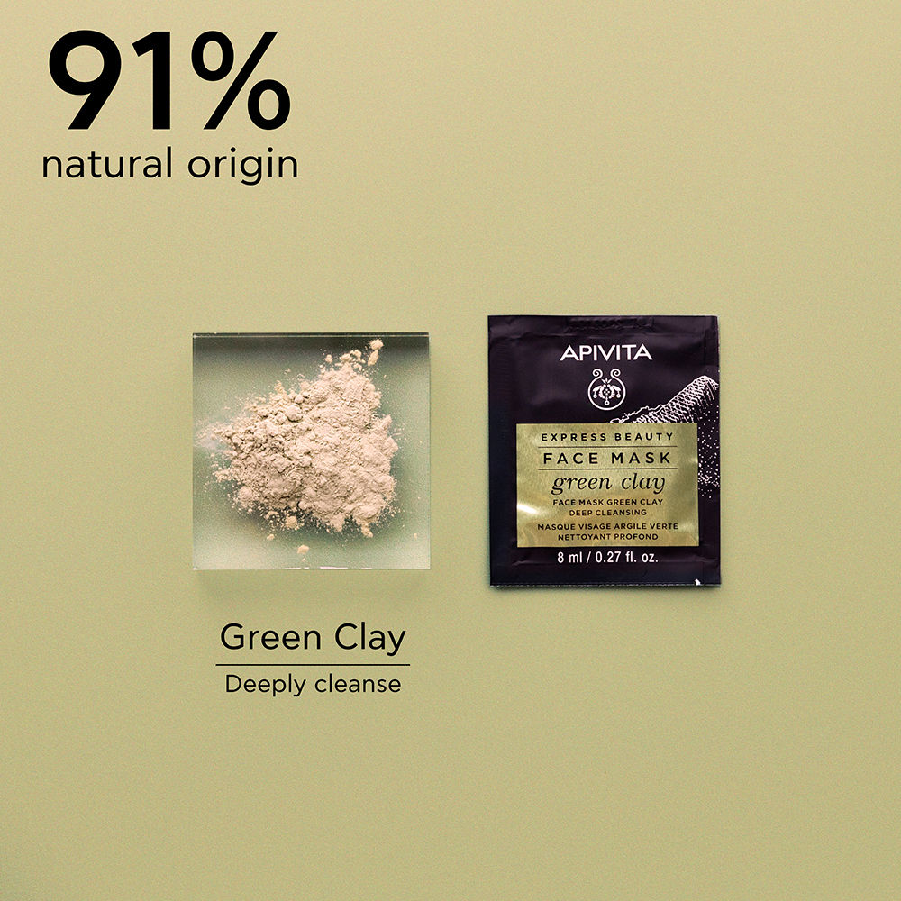 Express Beauty Mascarilla facial limpieza profunda con arcilla verde, Tratamientos Faciales ...