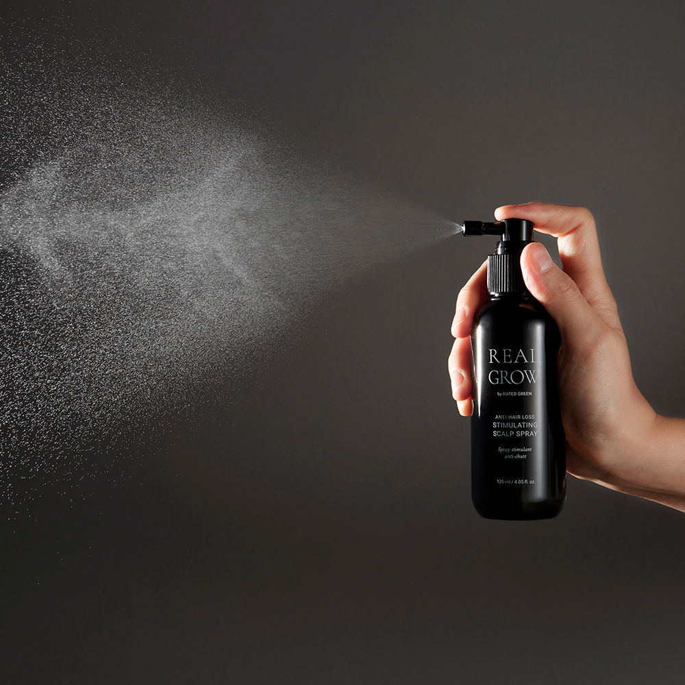 REAL GROW anti hair loss stimulating scalp spray Rated Green Hair fall ...