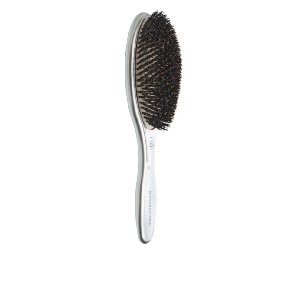 EXPERT CARE OVAL Boar Bristles Silver Olivia Garden Brushes - Perfumes Club